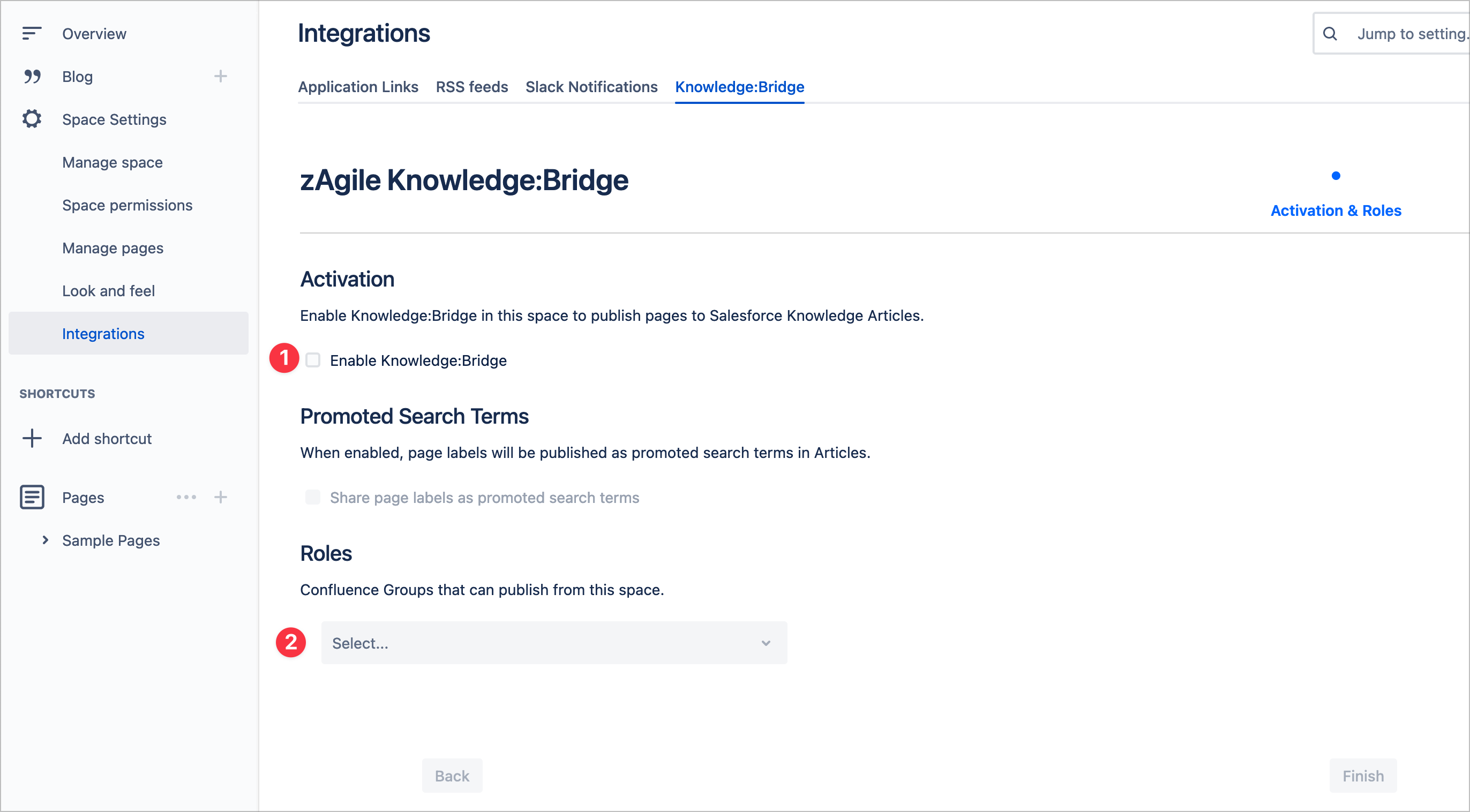 Set up Confluence Space for Publishing to Salesforce Knowledge