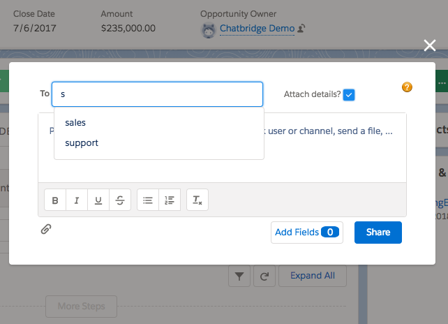Adding Slack Quick Action to Page Layouts