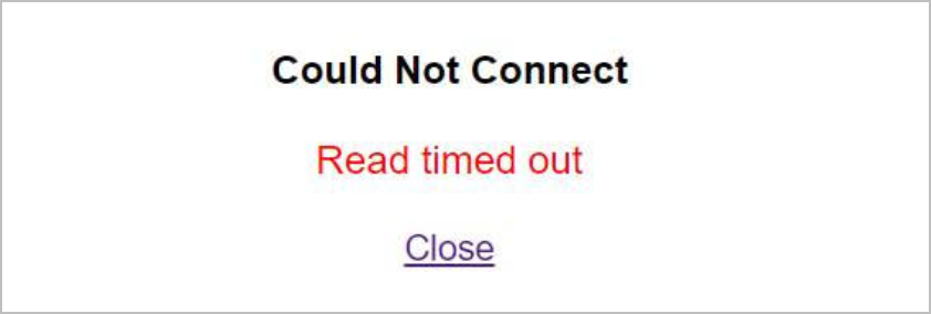 Could Not Connect 'Read timed out' when authenticating to Jira